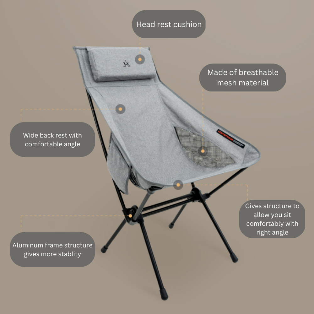 KZM Schwyz High Lightweight Chair Black – Montanic Adventure Store
